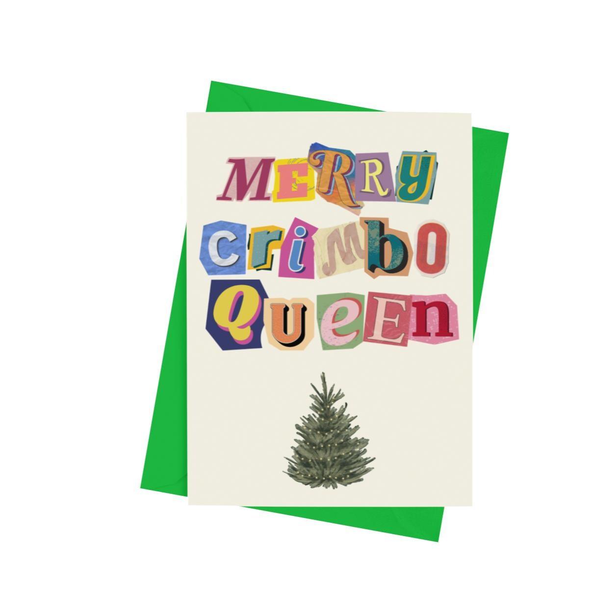 Merry Crimbo Queen Christmas Card | Funny Cards – The Scouse Bird Shop