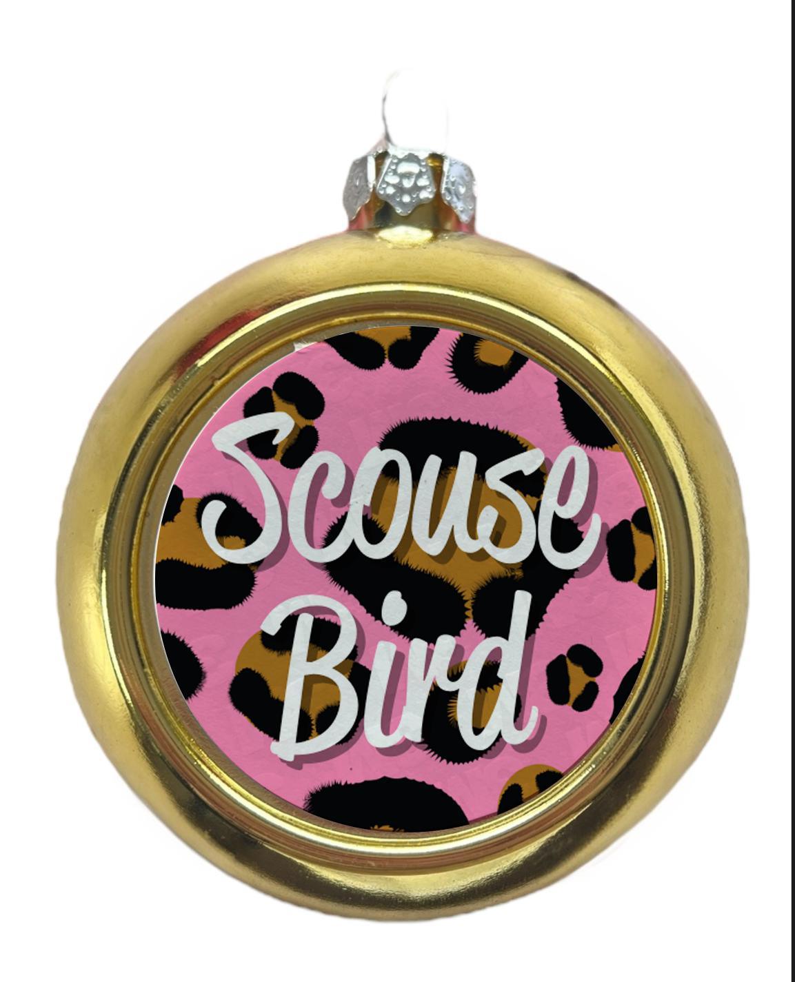Scouse Bird Leopard Print Christmas Tree Bauble | Unique Scouse Prints ...