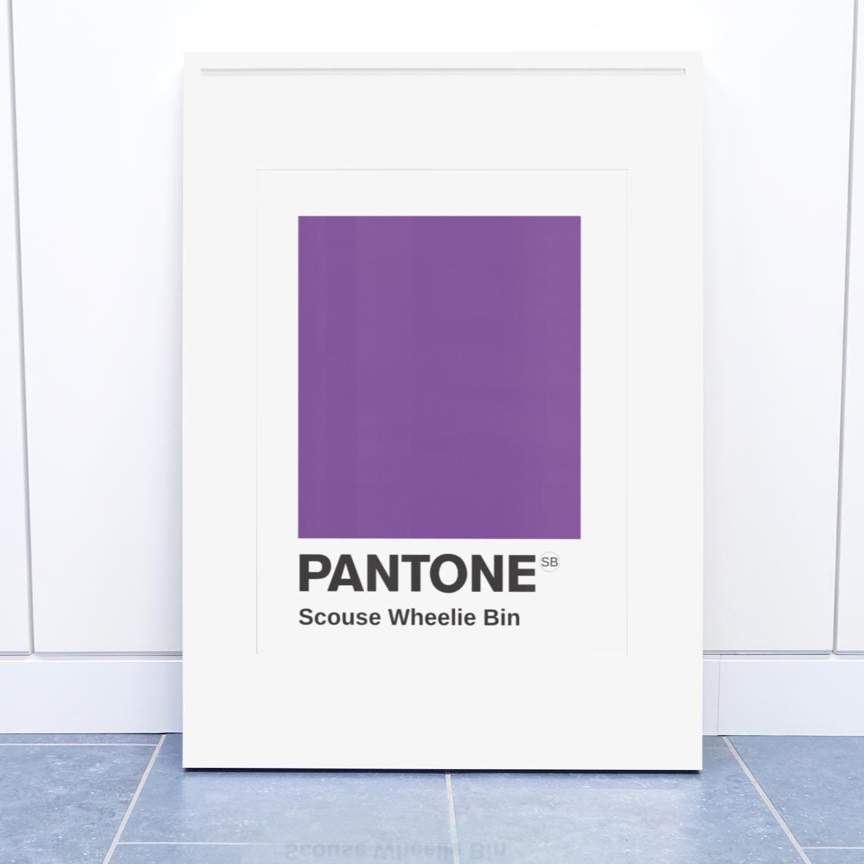 Pantone Wheelie Bin Purple Print | Unique Scouse Prints & Wall Art ...