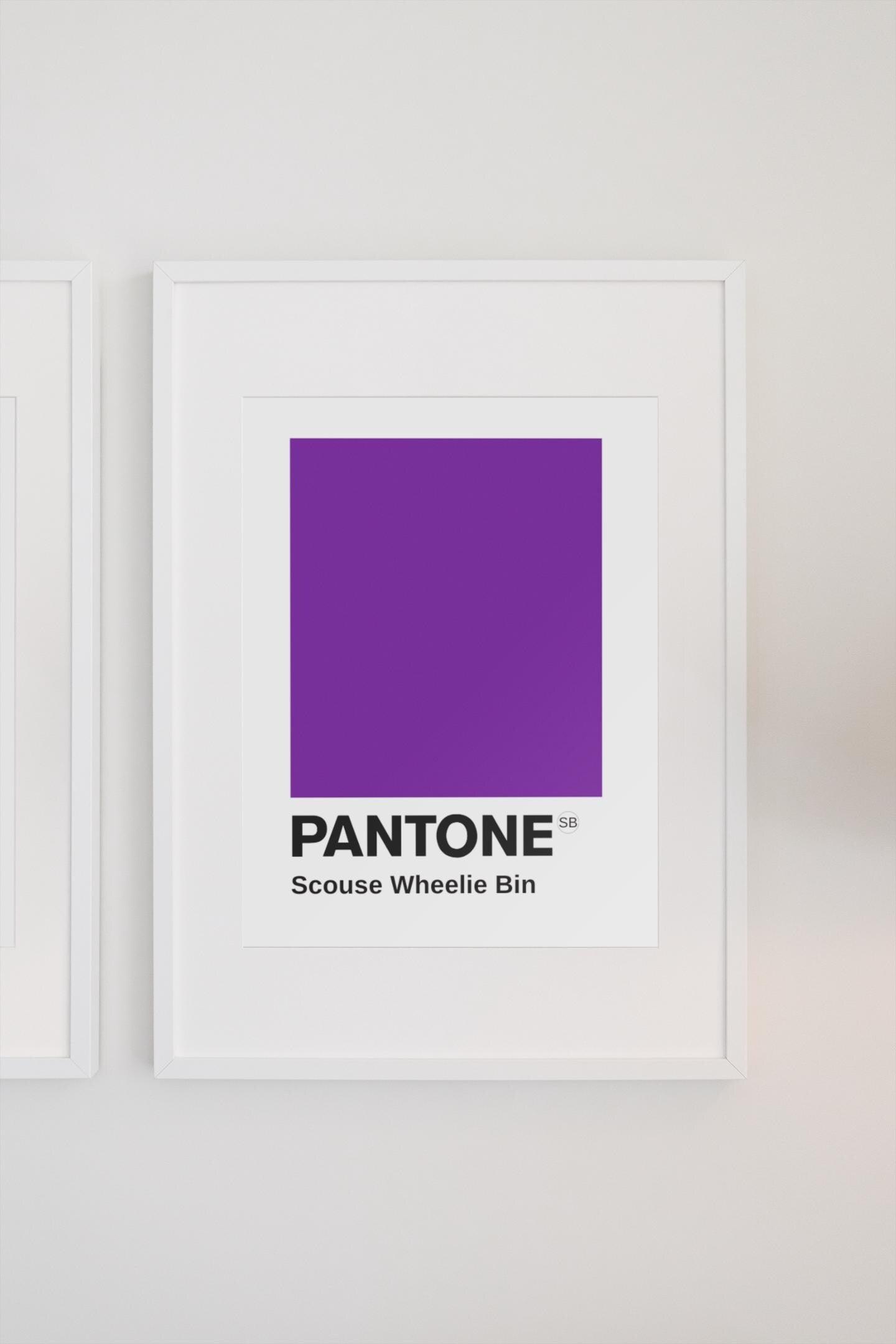 Pantone Wheelie Bin Purple Print | Unique Scouse Prints & Wall Art ...